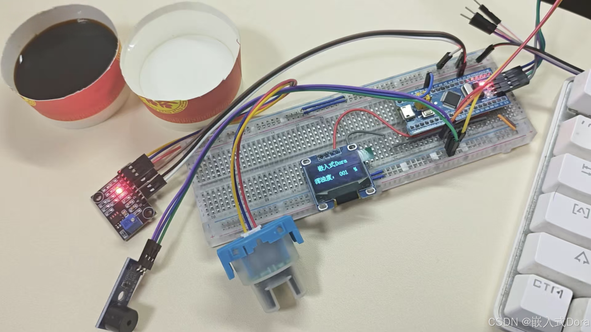 STM32单片机+TS-300B浑浊度传感器+OLED屏幕+蜂鸣器报警+浑浊度数据发送到串口调试助手+源代码_ts300b浊度传感器原理-CSDN博客