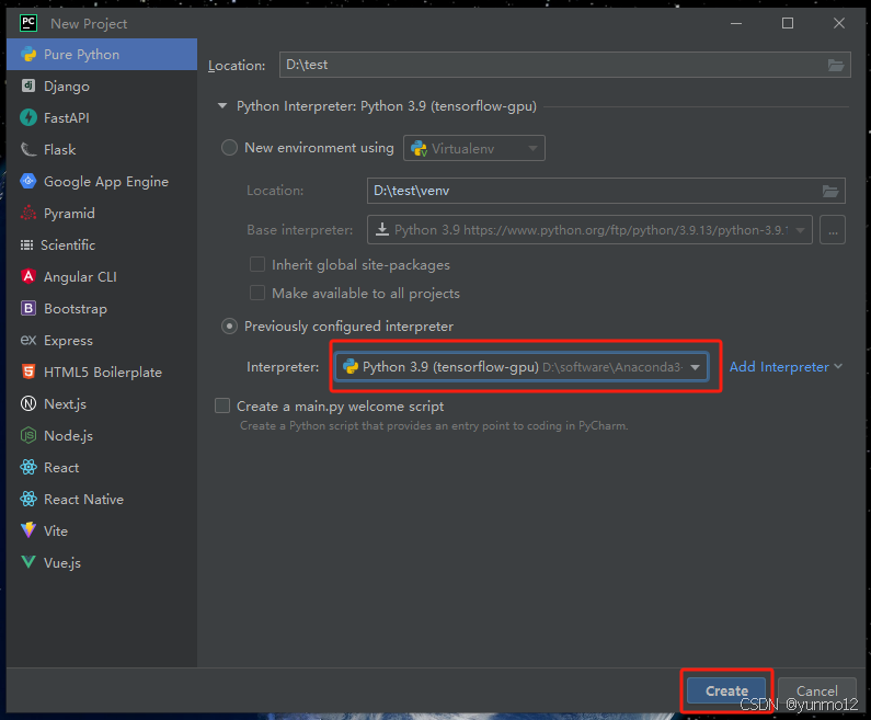 conda 搭建tensorflow-GPU和pycharm软件环境配置_conda安装tensorflow gpu-CSDN博客