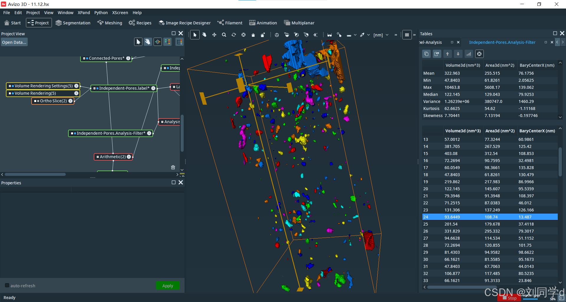 一、Avizo连通孔隙和孤立孔隙分析-CSDN博客