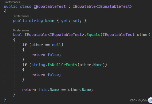 C#—内建接口：IEquatable泛型-CSDN博客
