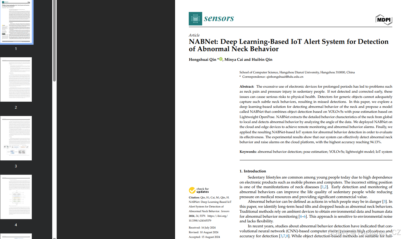 NABNet: Deep Learning-Based IoT Alert System for Detection of Abnormal ...