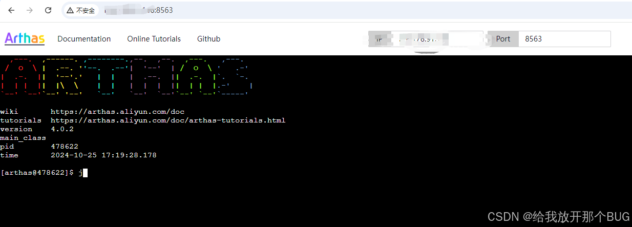 Arthas访问Web Console连接被拒绝_console口拒绝访问-CSDN博客