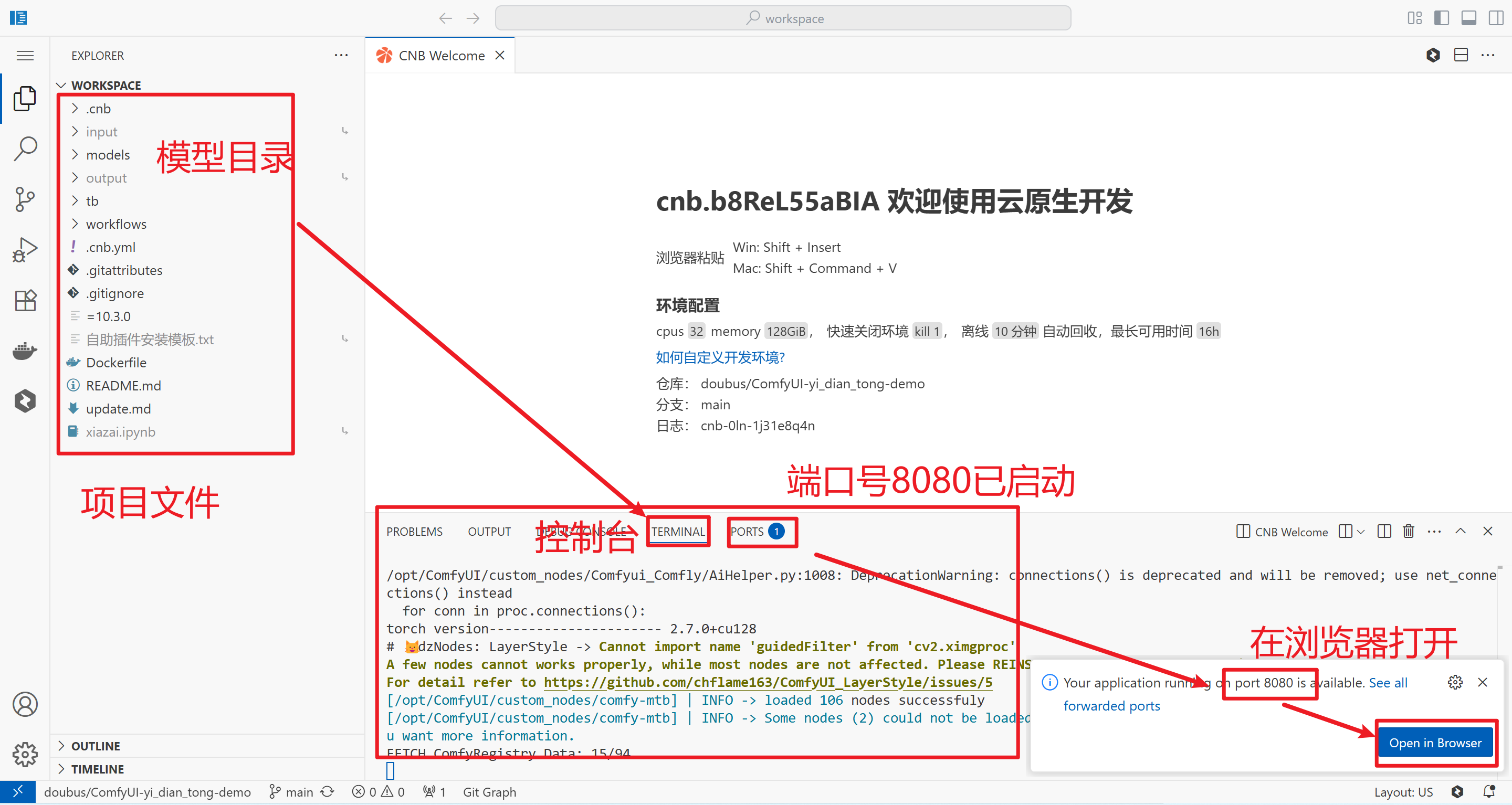 CNB酷Cool，白嫖GPU算力，免费使用ComfyUI，一键启动_cnb cool-CSDN博客