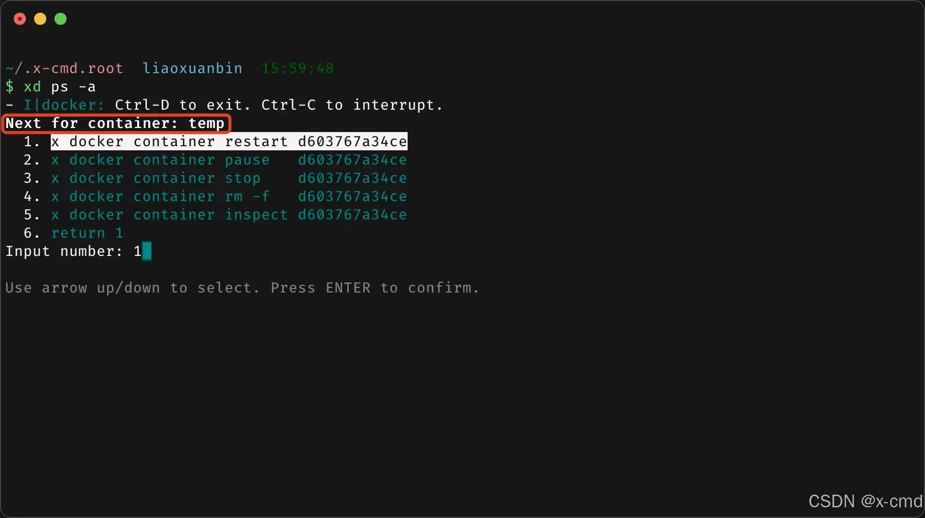 x-cmd mod | x docker (1) - 命令行交互式管理 Docker 镜像与容器，简化操作流程，提升开发与部署效率-CSDN博客