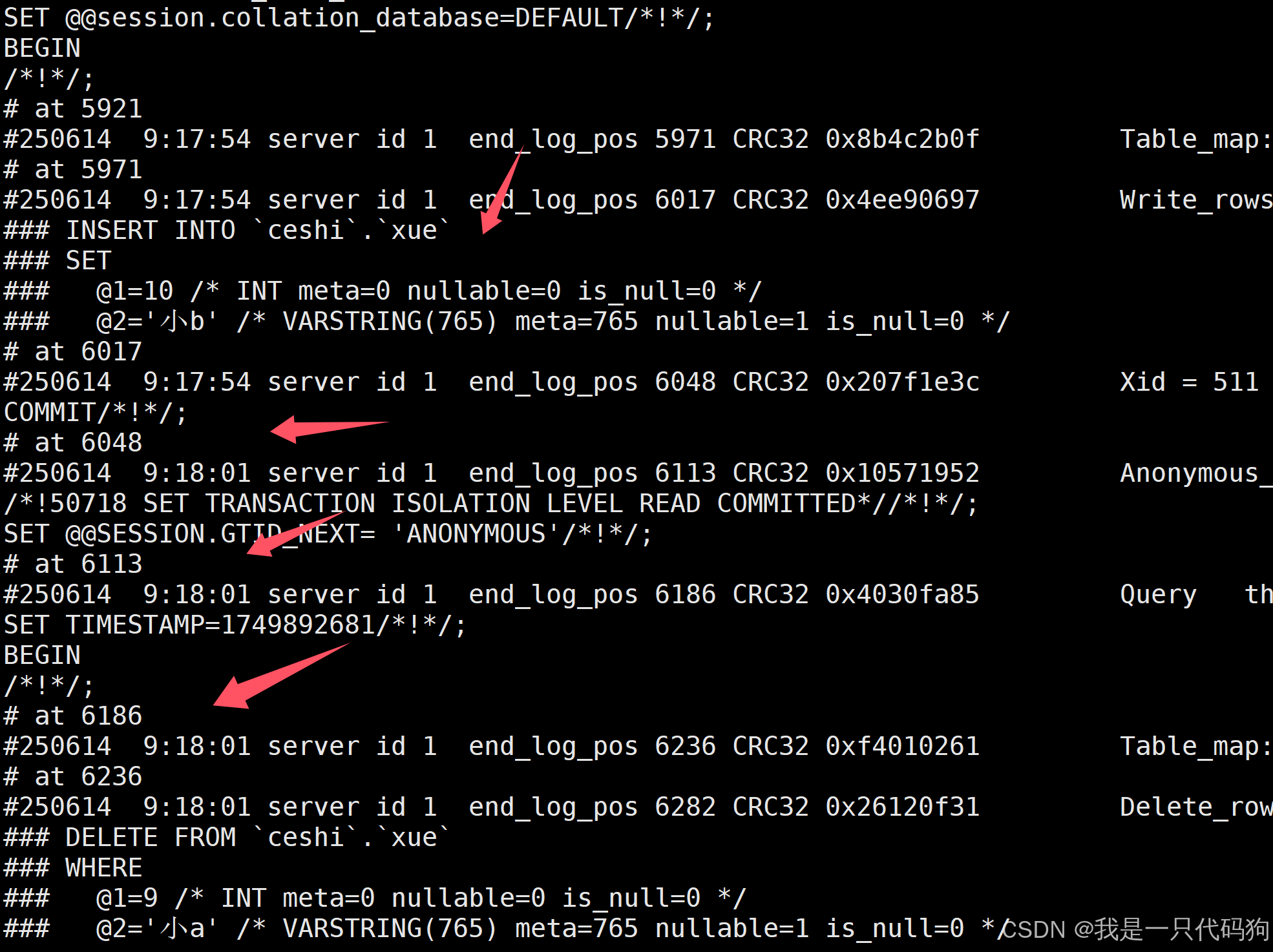 Mysqlbinlog常用命令mysqlbinlog Vv Csdn博客