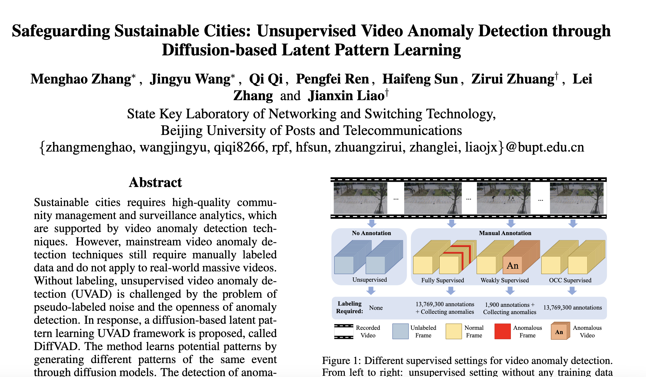 【视频异常检测】论文阅读 VAD + Diffusion Model_safeguarding sustainable cities: unsupervised vide-CSDN博客