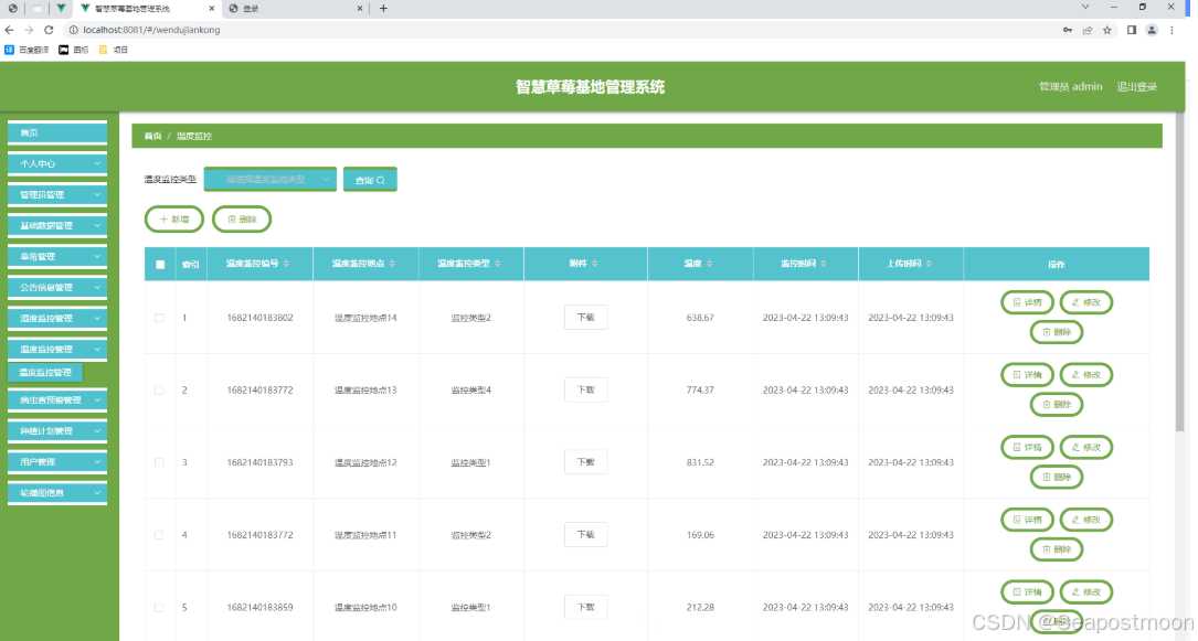 Java毕设项目案例实战ii基于javaspring Bootmysql的智慧草莓基地管理系统（开发文档数据库源码） Csdn博客