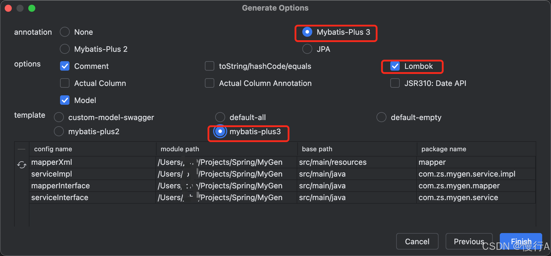 IDEA中SpringBoot3项目Database工具Mybatis Plus3生成器_idea database可以生成mybatis-plus-CSDN博客