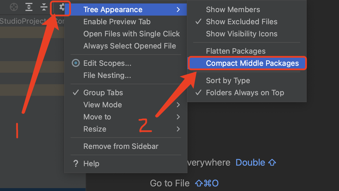 因Android Studio默认包名折叠，导致无法修改项目包名的问题_android studio 包名折叠-CSDN博客