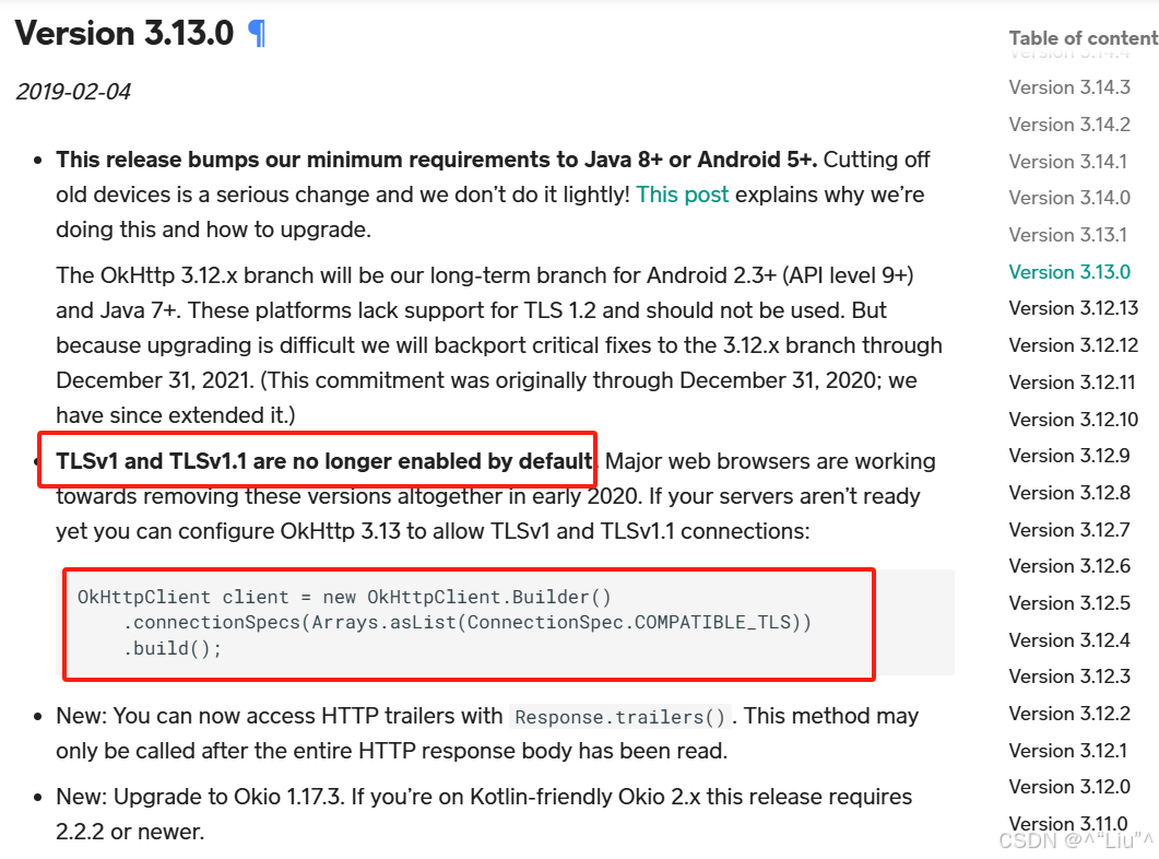 okhttpclient发送https请求报错Server chose TLSv1.1, but that protocol version is not enabled or not ...