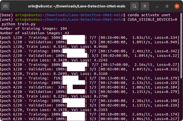 车道识别模型---Unet环境部署和个人数据集训练教程_unet github-CSDN博客