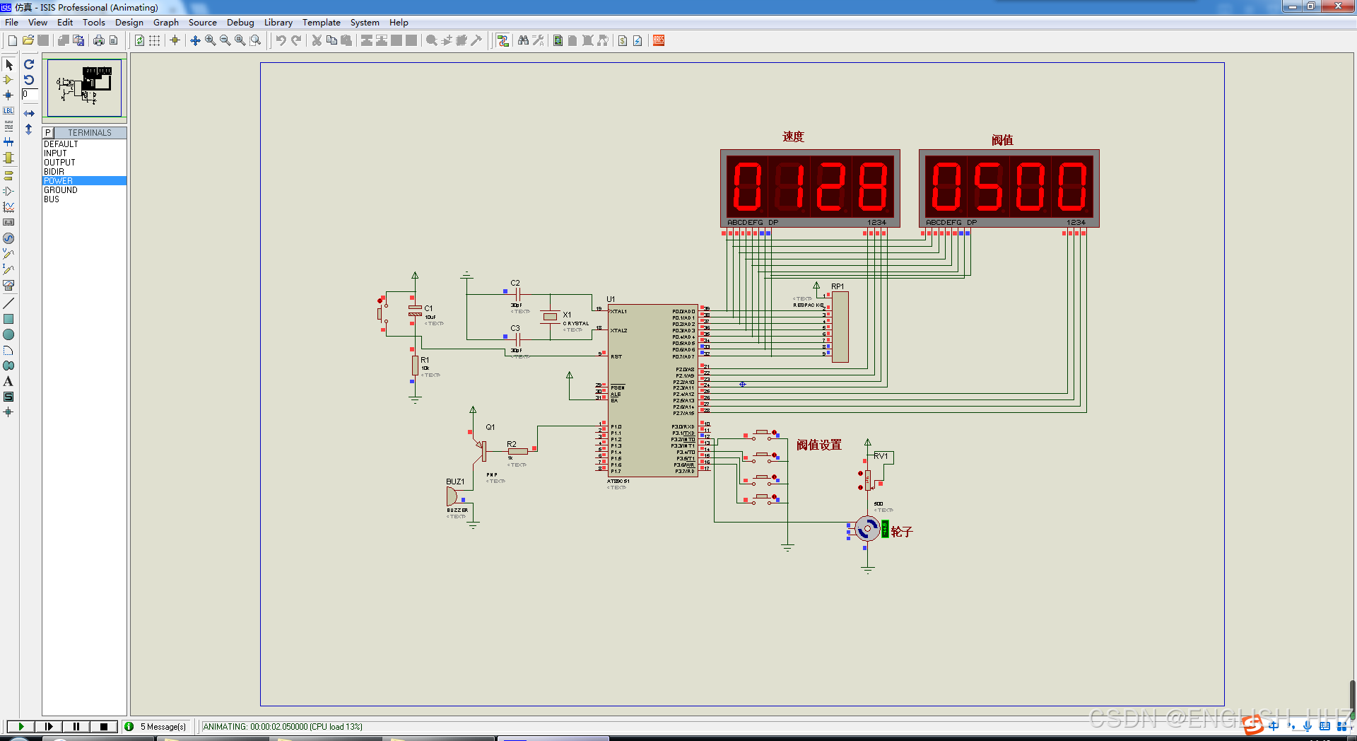 1959、基于51单片机的超速报警器（数码管）(proteus仿真+程序+原理图+流程图+元器件清单+系统框图）_proteus仿真计数报警模块-CSDN博客