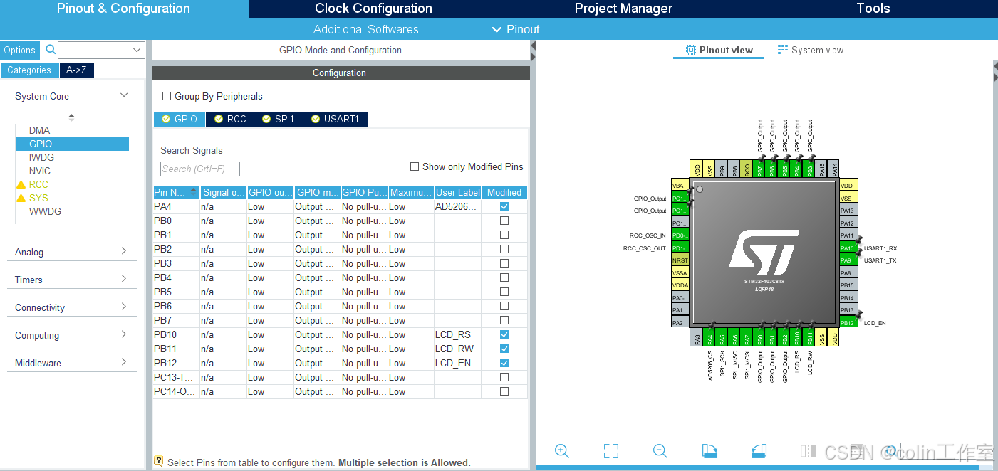 基于FreeRTOS+STM32CubeMX+LCD1602+AD5206（SPI接口）的6通道数字电位器Proteus仿真_proteus ...