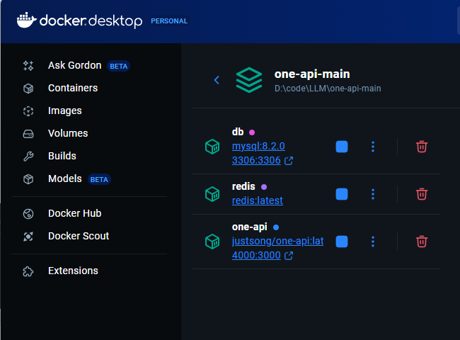 【亲身实践】windows配置one-api【包括前置需要的mysql、docker、wsl2】_windows docker部署oneapi-CSDN博客