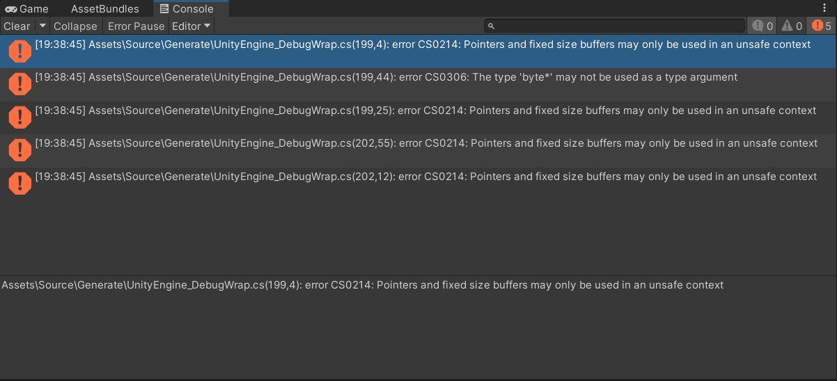 Unity Tolua的CustomSettings类的customTypeList加上 _GT(typeof(Debug)), 生成代码后出现报错怎么解决_unity tolua 导出报错 ...