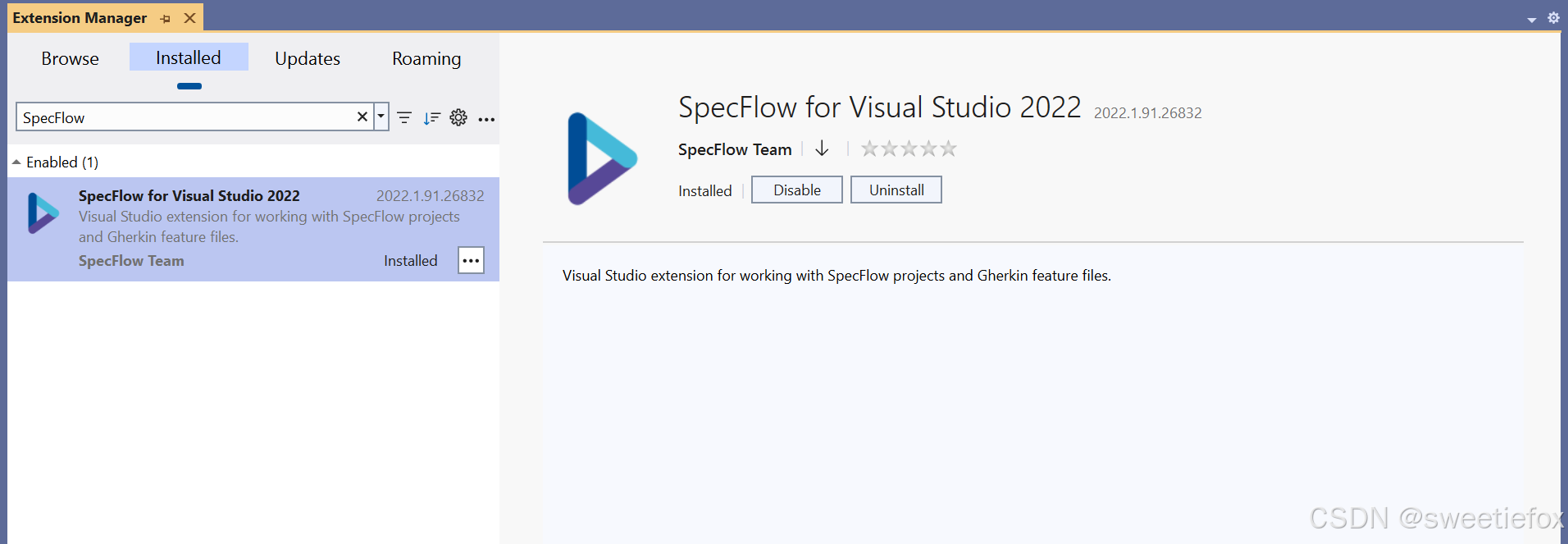 使用visual studio 2022 时候还在找 Specflow吗？ 别找了，已经不支持了。-CSDN博客
