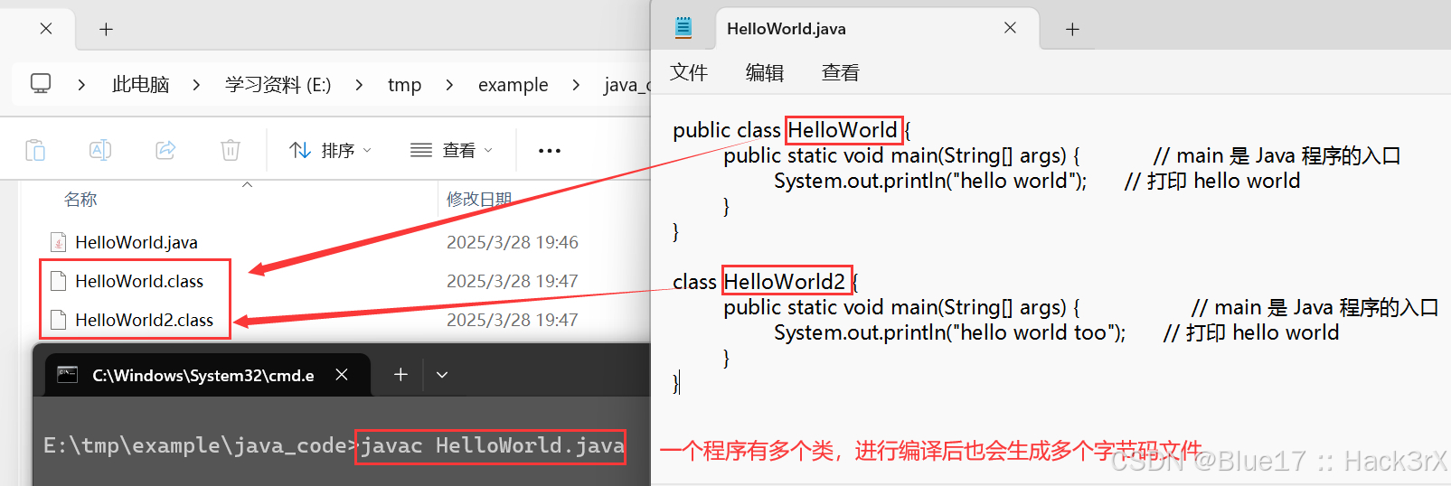 [Java · 初窥门径] 第一个 Java 程序 — helloWorld.java_javac与java命令使用区别-CSDN博客