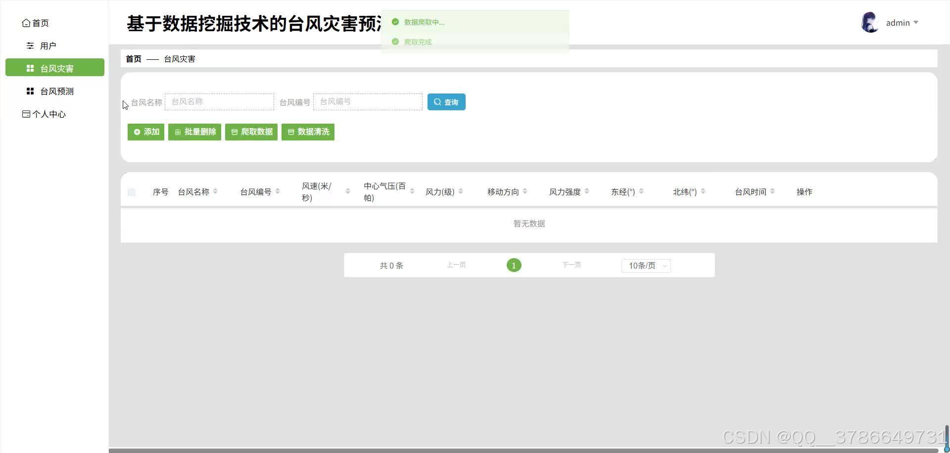 基于大数据挖掘技术的台风灾害预测系统（毕业设计项目源码+文档）-CSDN博客