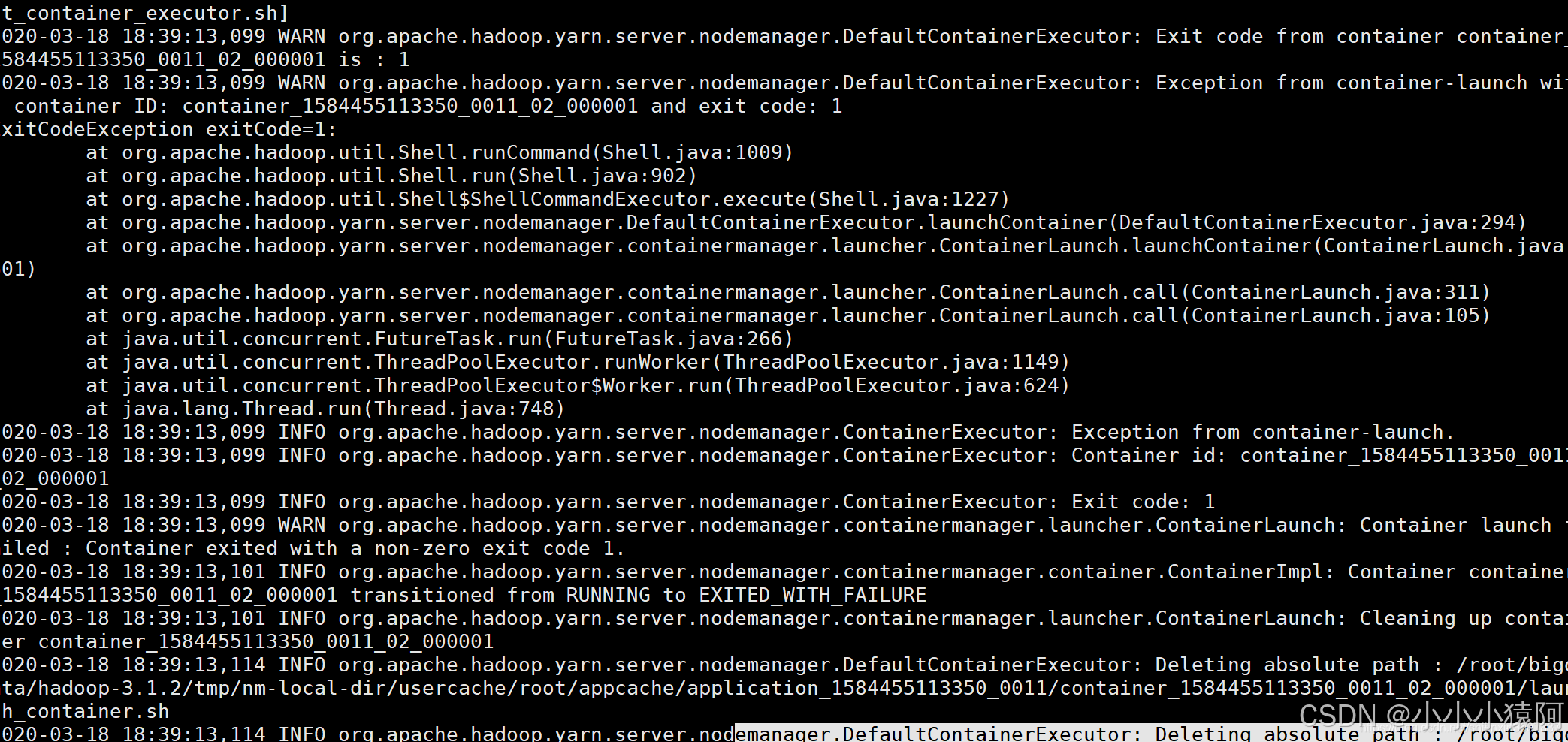 HDFS执行任务时候出现的错误exitCode=-1073741515或者Exception code 1_exitcodeexception exitcode=-1073741515: at ...