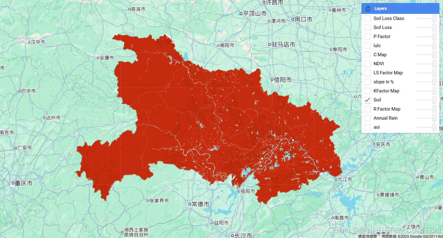 基于 GEE 利用通用土壤流失方程 Universal Soil Loss Equation（USLE）结合 CHIRPS、Sentinel ...