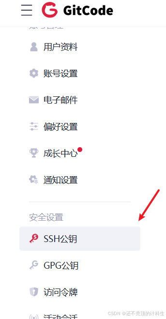gitcode配置SSH秘钥_gitcode ssh-CSDN博客
