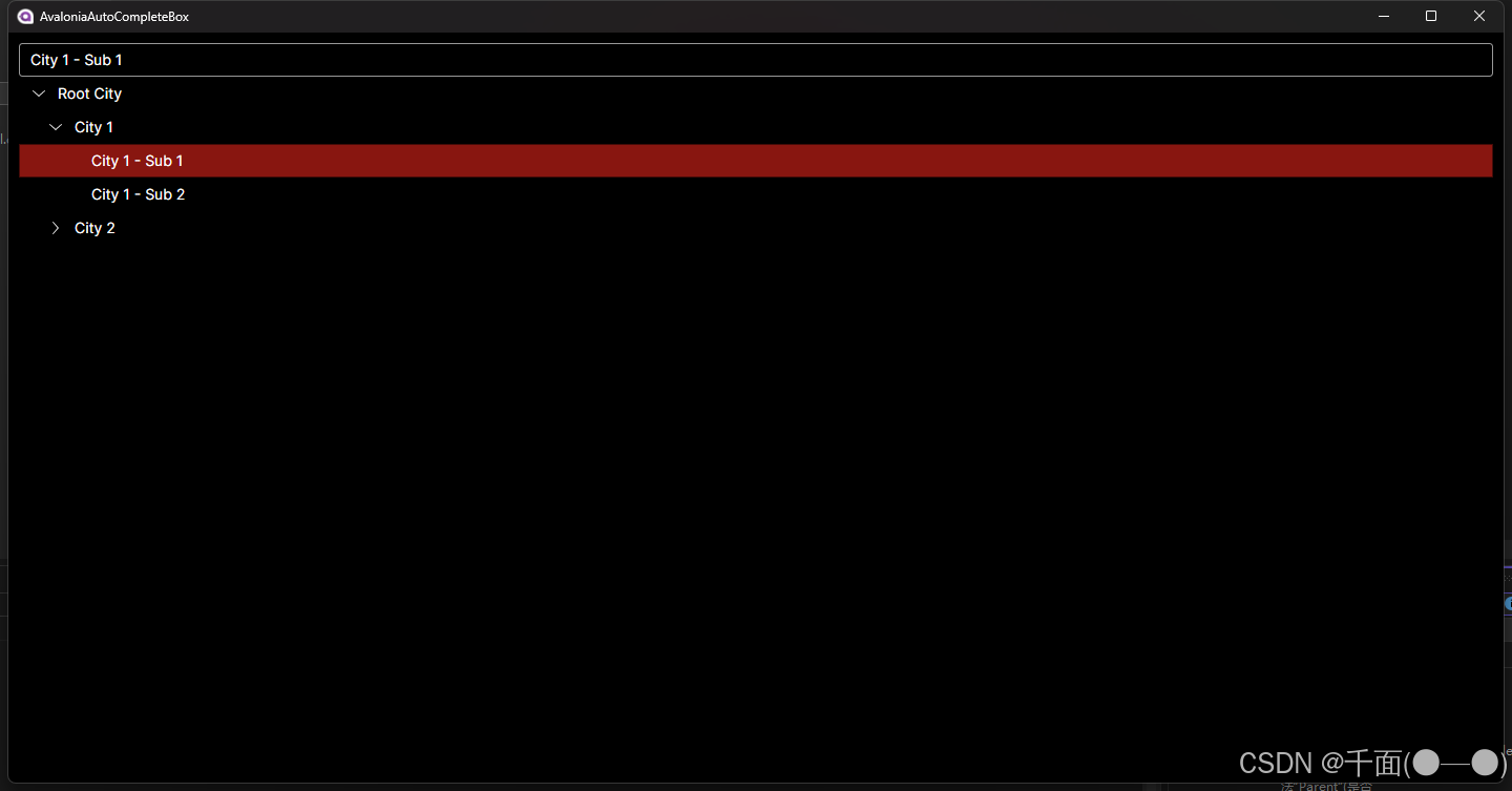Avalonia初学笔记2：AutoCompleteBox和TreeView结合生成内容搜索功能_avalonia treeview-CSDN博客