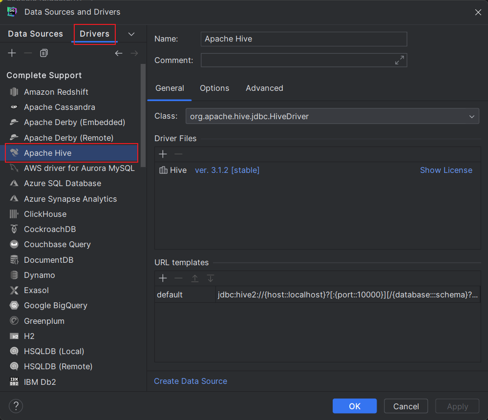 解决DataGrip连接Hive驱动安装不成功问题，亲测有效_datagrip无法下载驱动文件-CSDN博客