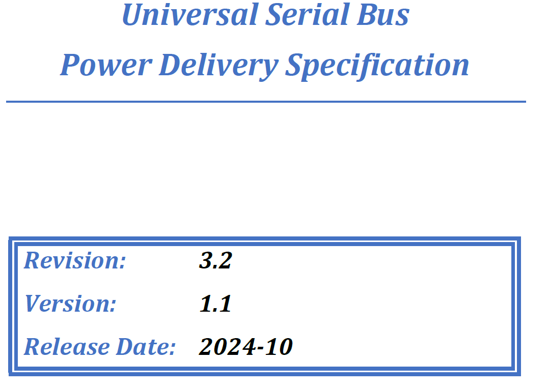 终于完成了USB PD 3.2规范的中文版-CSDN博客