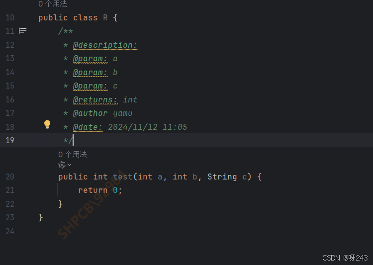 关于IDEA注释模版配置以及方法注释params和returns为null的解决方案_idea方法注释模板param为空的-CSDN博客