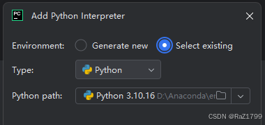 pycharm最新版使用conda虚拟环境_pycharm conda-CSDN博客
