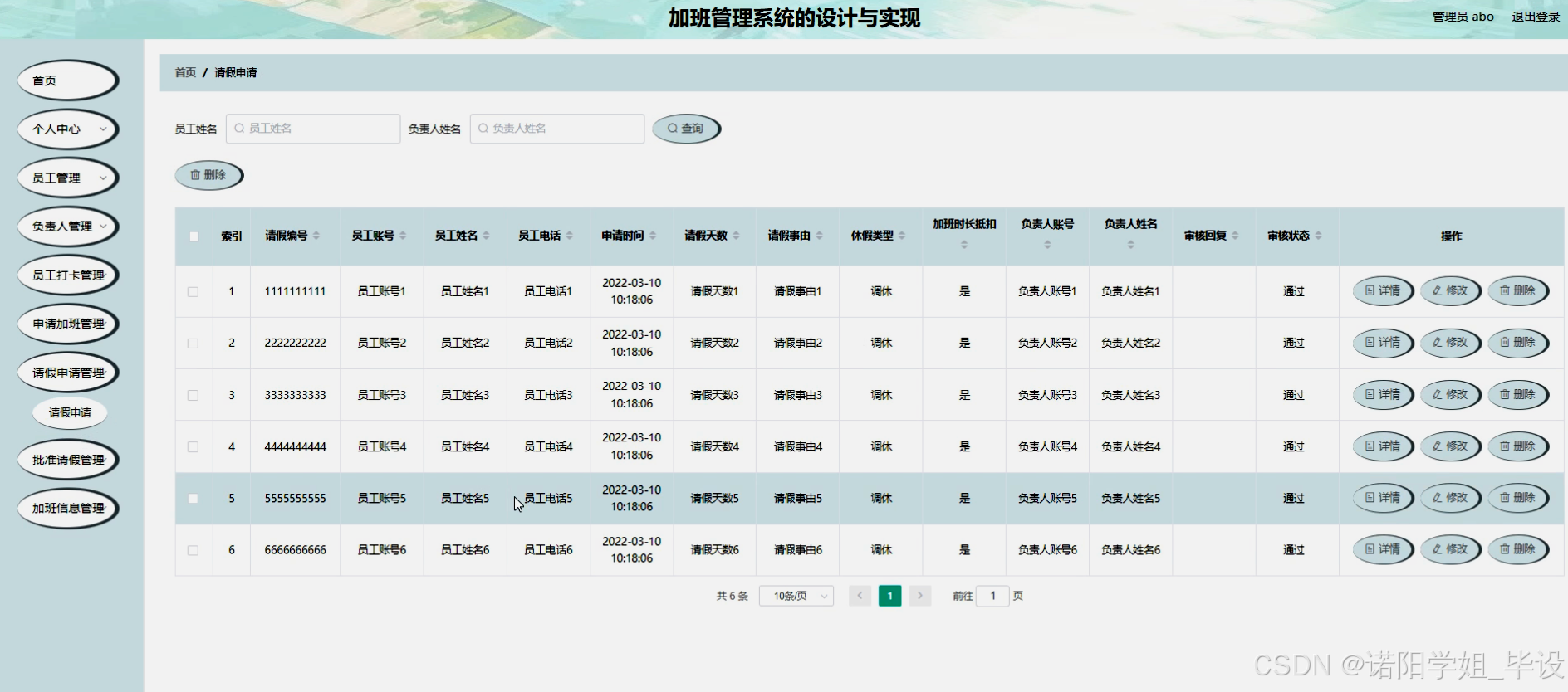 Springboot毕设 加班管理系统的设计与实现 程序论文请假加班管理系统参考文献 Csdn博客