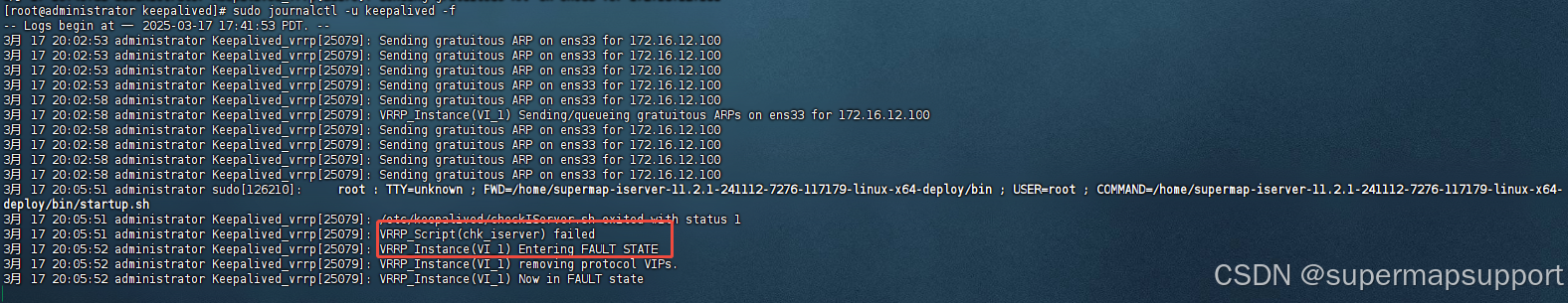 SuperMap iServer 结合Keepalived实现高可用部署_部署gissever服务器-CSDN博客