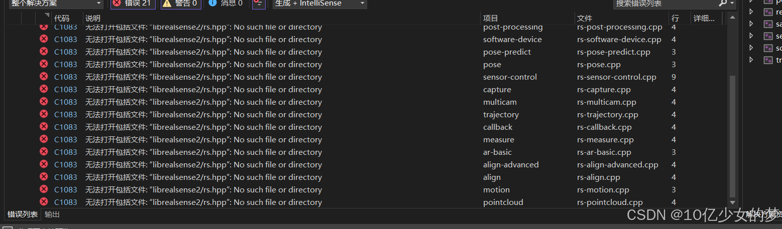 【realsense D455环境搭建】windows10 + D455 +VS2022_real sense sdk-CSDN博客