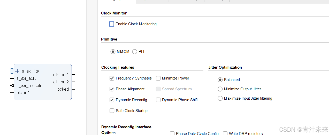 Clocking Wizard IP核的axi-lite动态配置_clocking wizard配置-CSDN博客