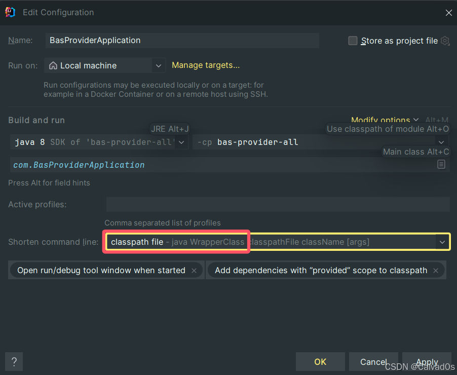 【排坑手记】Error running XXXXXApplication. Command line is too long. Shorten the command line via J ...