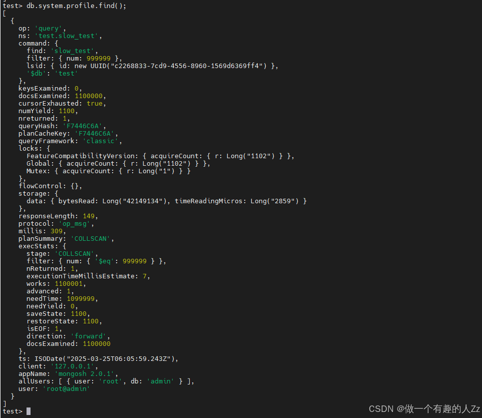 MongoDB【使用篇】02：MongoDB查询优化相关_mongodb开启慢查询-CSDN博客