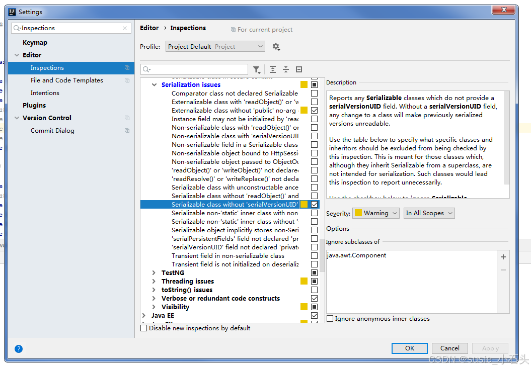 IntelliJ IDEA 中自动生成 serialVersionUID 的方法_idea自动生成serialversionuid-CSDN博客