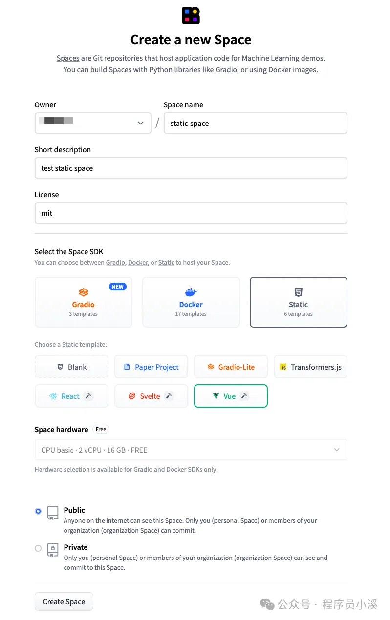 【Hugging Face】Hugging Face Space空间的基本使用方式_hugging face spaces-CSDN博客
