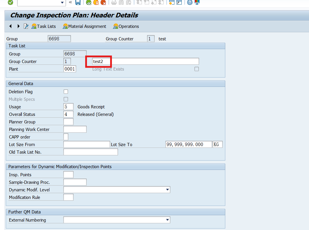SAP QM 检验计划Header里的Long Text_sap qp01创建检验计划报错:指定主文件检验特性***的有效数据输入模式-CSDN博客