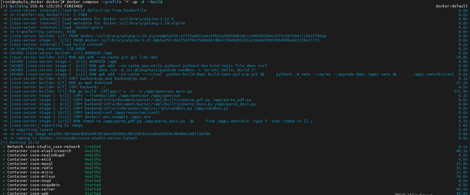 docker中部署coze遇到failed to solve: process “/bin/sh -c go mod download“ did not complete ...
