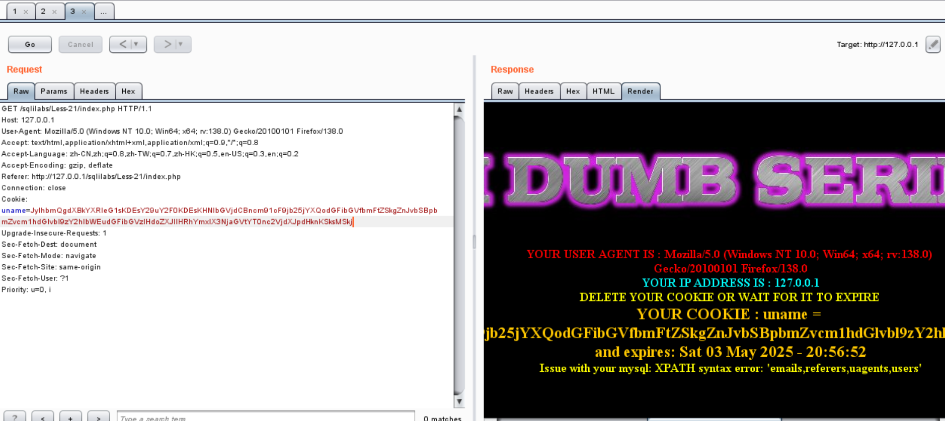 sqlilabs-Less-21_请完成sqli-labs网站的第21关less21的练习,用sql注入方法拿到所有用户账号和密码-CSDN博客
