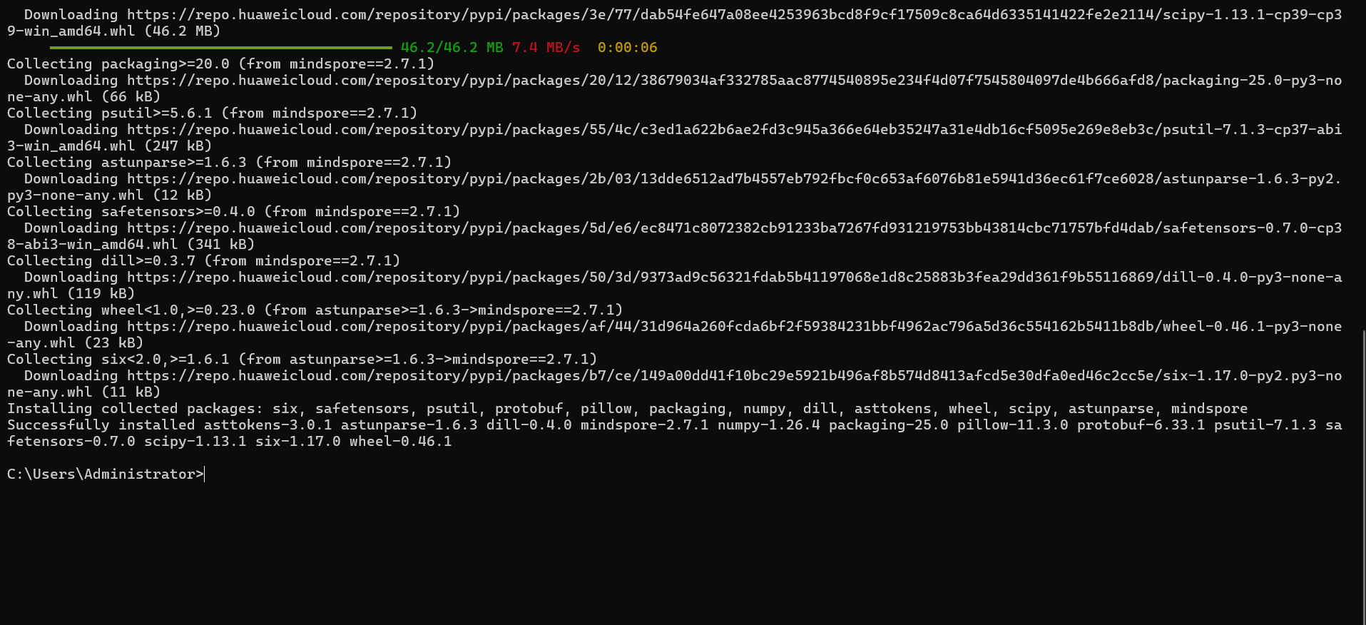 MindSpore安装——pip方式安装_mindspore库安装-CSDN博客