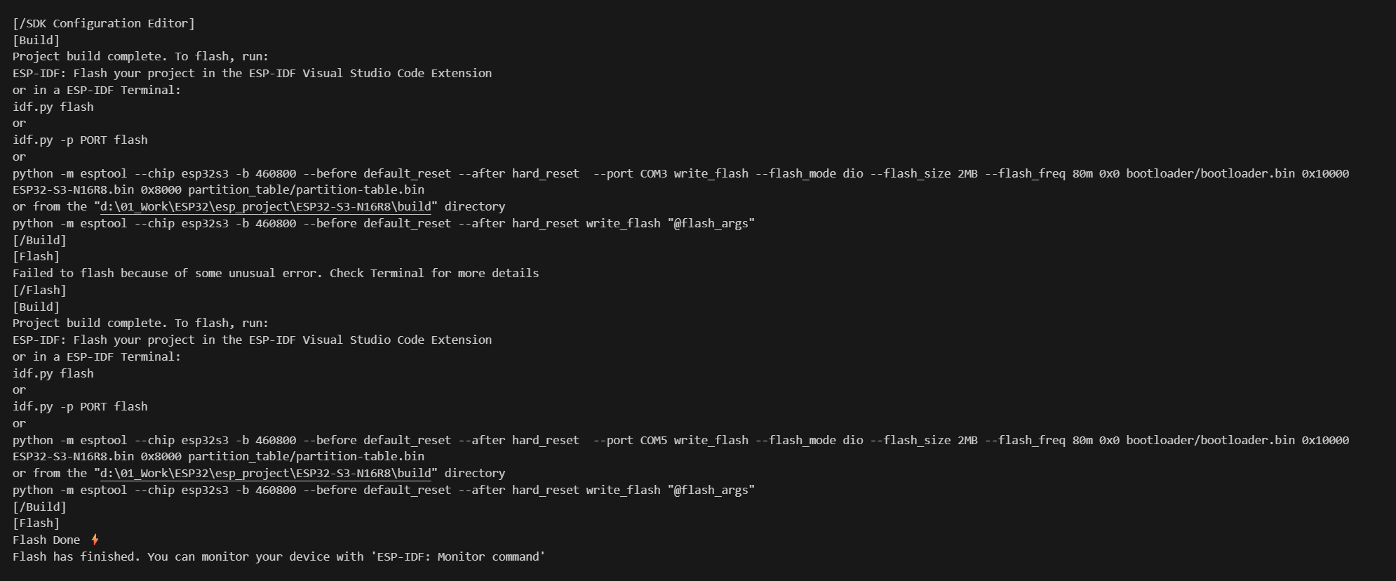 ESP32 | VSCode搭建ESP32-S3开发环境教程详细总结_esp32 vscode开发esp32s3终端输出信息-CSDN博客