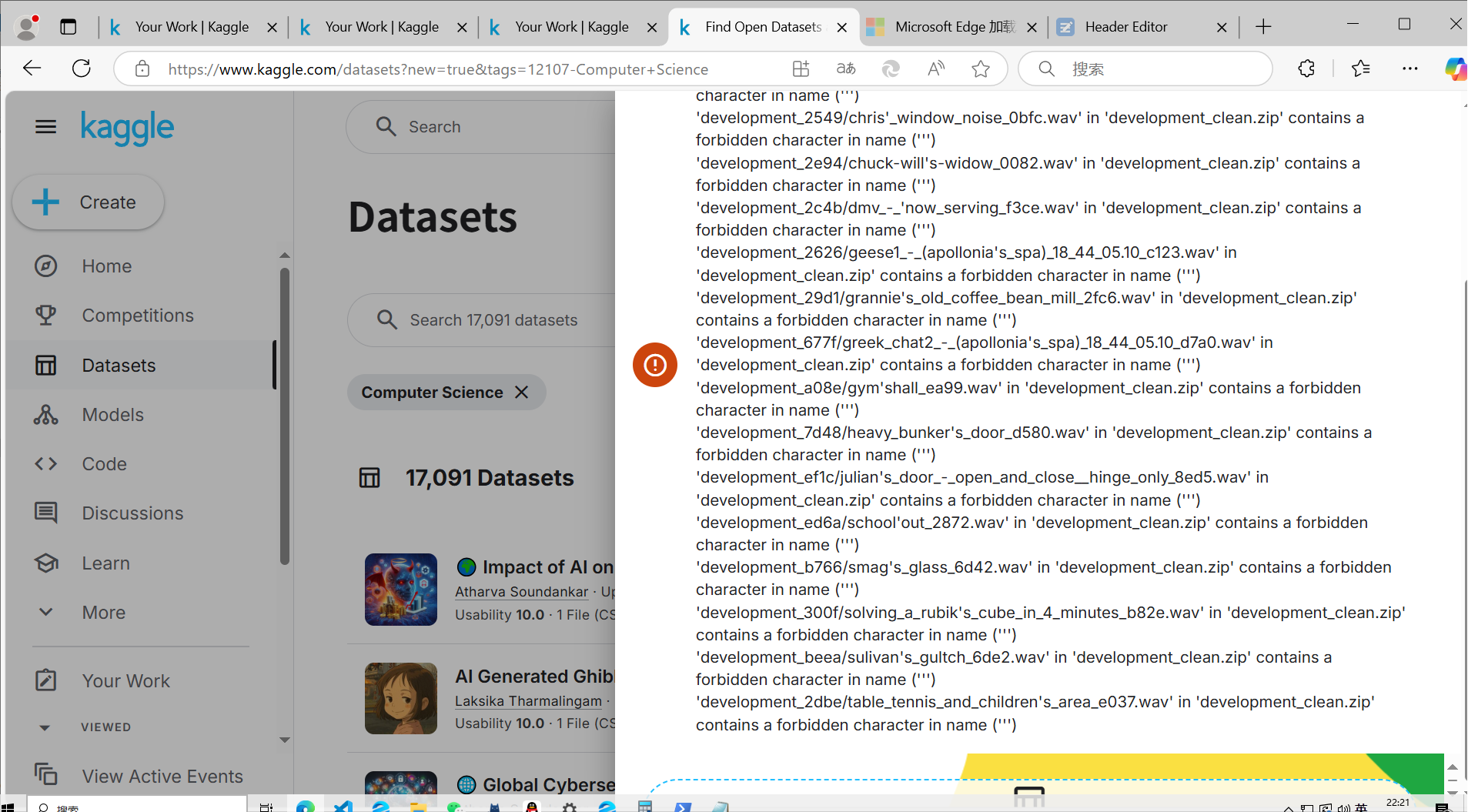 kaggle 导入数据集报错的解决方案。_kaggle 上传数据集-CSDN博客
