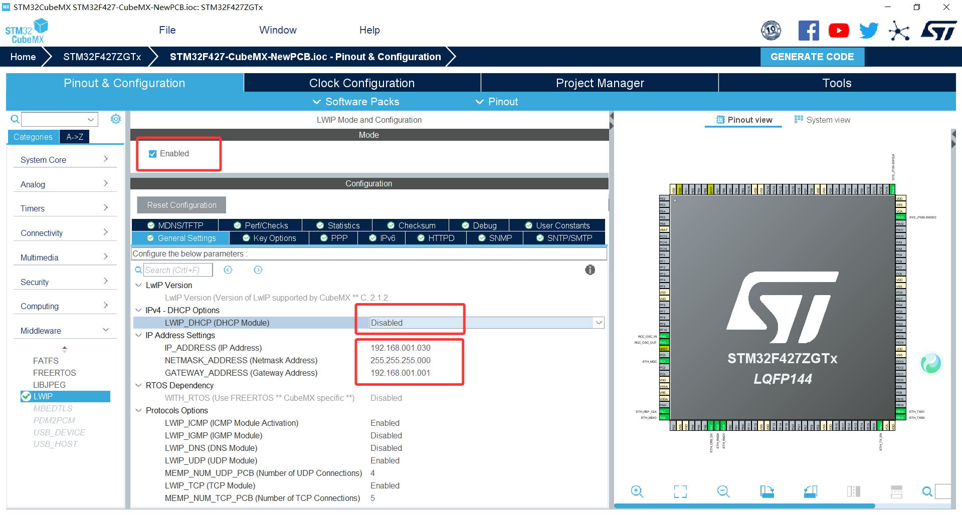 STM32+CubeMX+DP83848+LWIP(RMII)+无系统 +程序源码 实现数据接收与发送_stm32 dp83848-CSDN博客