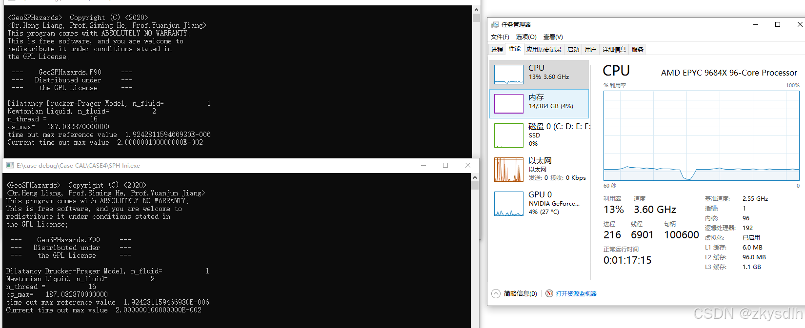 打开VS2022生成的多个exe文件，每个文件调用16个核心，运行时不能自动分配空闲的核心，CPU用的是AMD的 epyc 9684X_powermill计算路径调用几个cpu-CSDN博客
