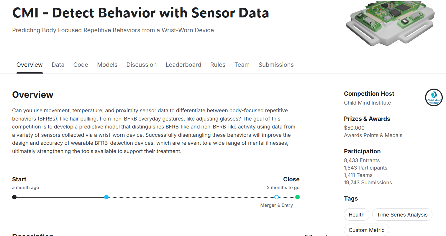 #18 【Kaggle】Detect behavior with Sensor Data 赛题分析_kaggle 竞赛 cmi - detect behavior with sensor ...