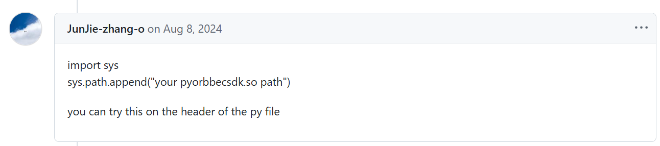 奥比中光SDK环境搭建时报错No module named ‘pyorbbecsdk‘解决方法_no module named 'pyorbbecsdk-CSDN博客