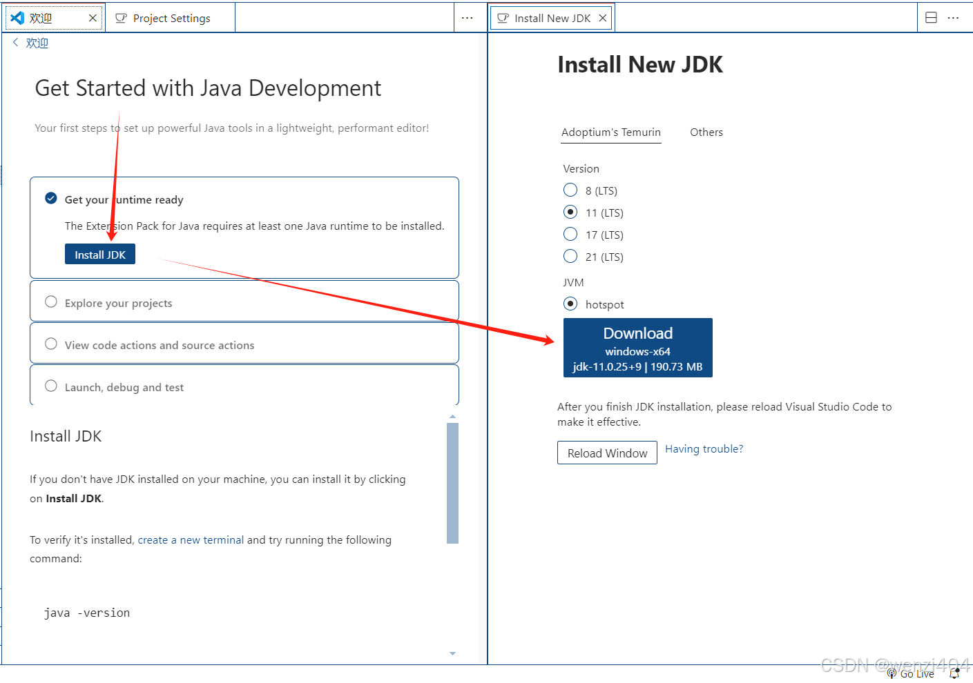 VSCode：首次使用VSCode并打开一个java项目提示：【Please download and install a JDK to compile your project. 】-CSDN博客