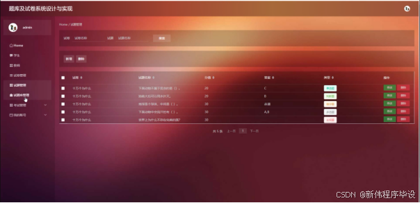 计算机毕业设计springboot题库及试卷系统设计与实现 基于spring Boot的在线考试系统设计与开发 Spring Boot框架下的
